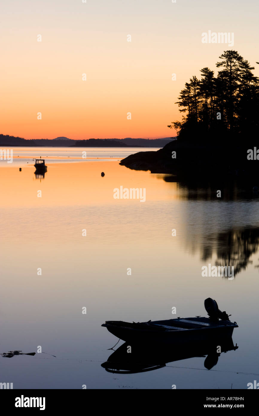 Dawn in Blue Hill Bay. Blue Hill Falls, Maine Stock Photo - Alamy