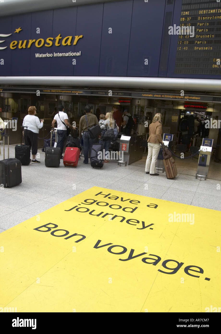 check in for Eurostar terminal train station Waterloo departures Have a ...