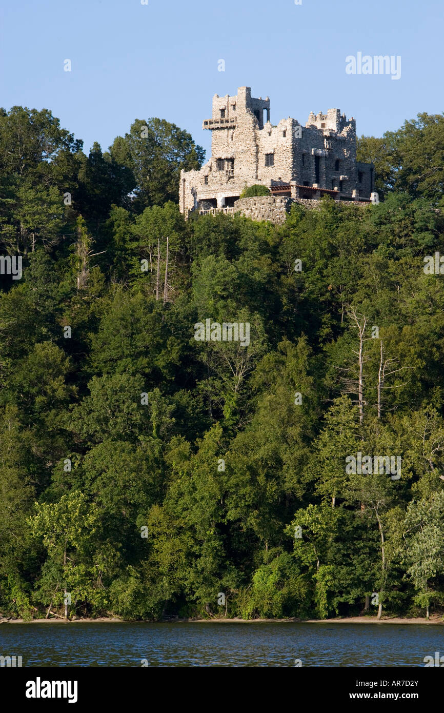 Gillette Castle on the bluff above the Connecticut River in East Haddam ...