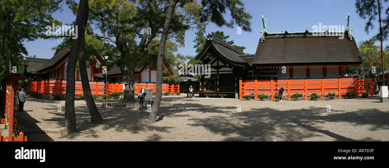 Panoramic of Sumiyoshi Taisha shrine Osaka Japan Asia Stock Photo - Alamy