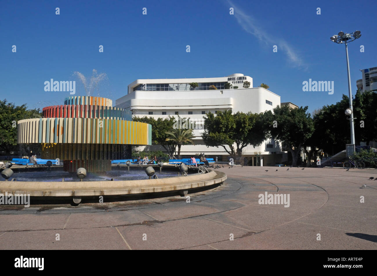 Israel Tel Aviv Dizengoff circle with a fountain by Yaacov Agam Stock ...