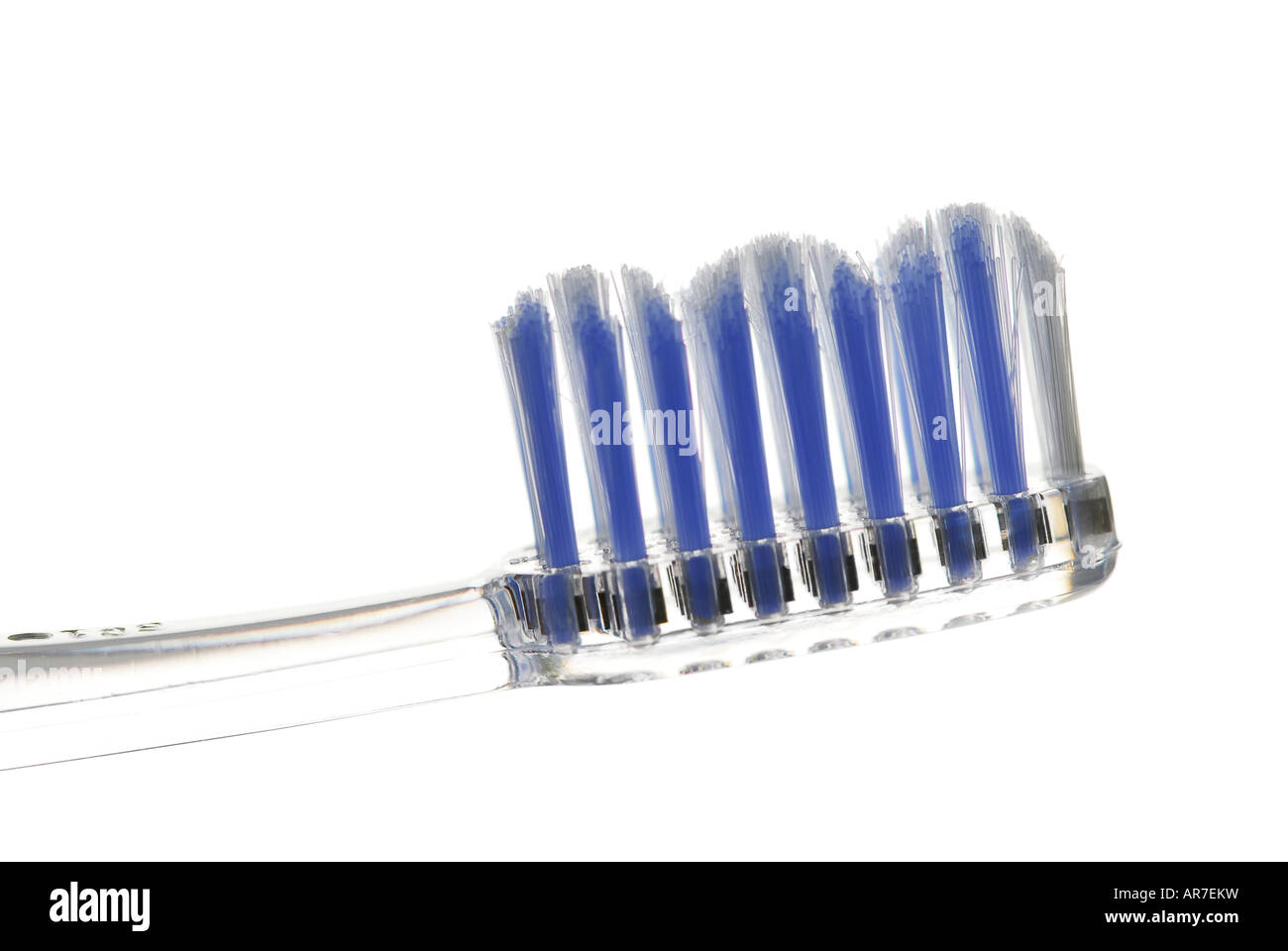 Clear toothbrush isolated on white background closeup Stock Photo - Alamy