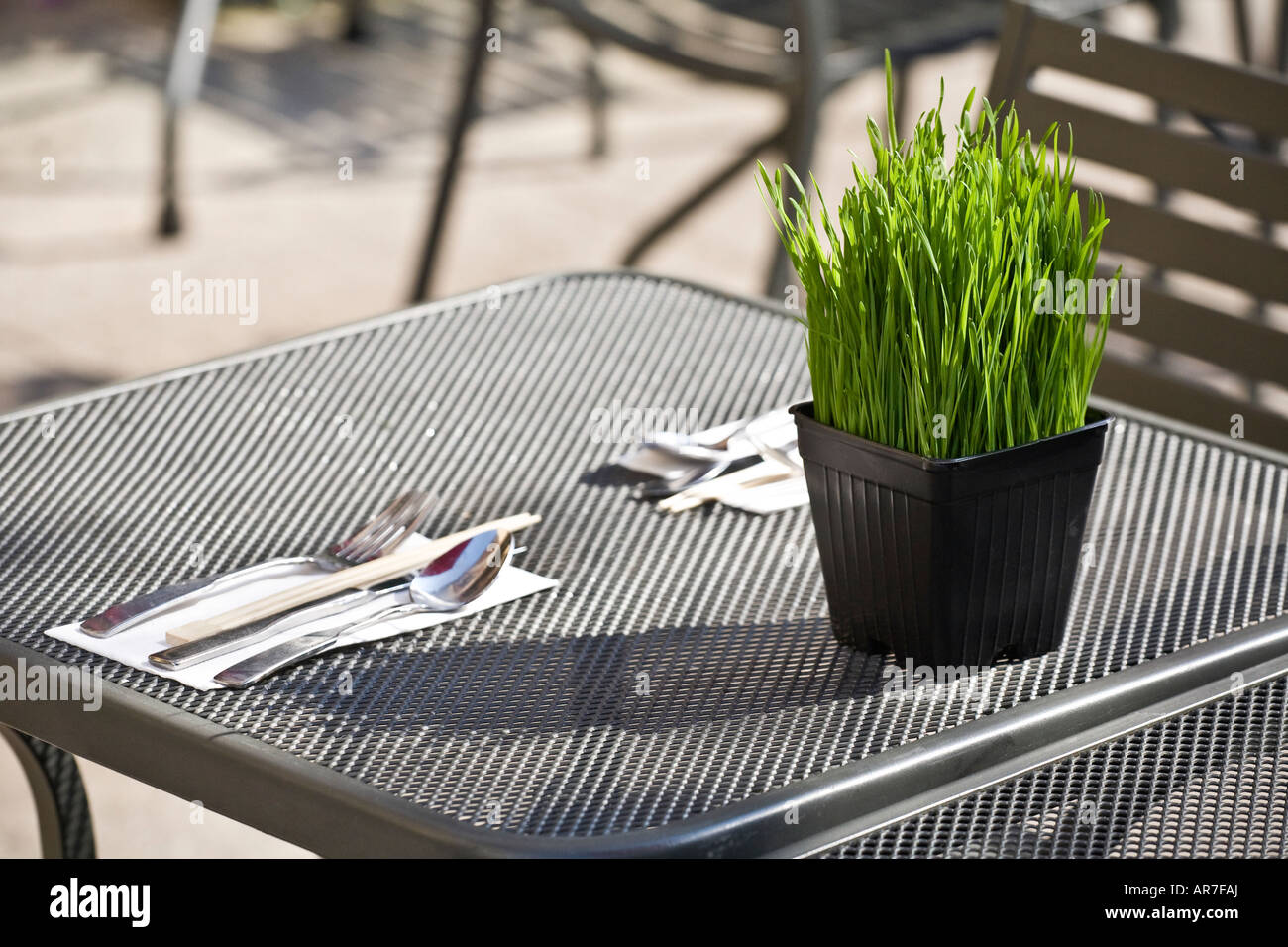 Restaurant table detail Stock Photo - Alamy