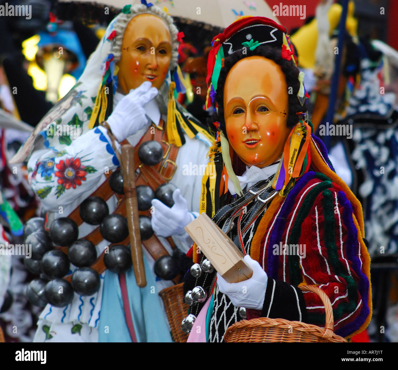 Carnival procession in Rottweil, Black Forest Germany Stock Photo - Alamy
