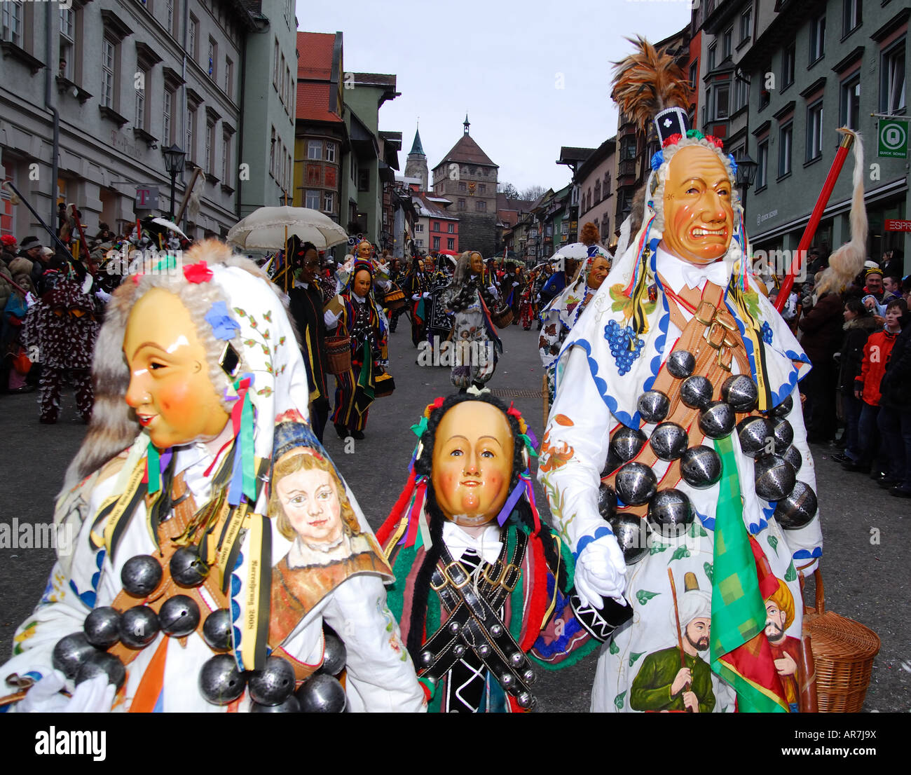 Carnival procession in Rottweil, Black Forest Germany Stock Photo - Alamy