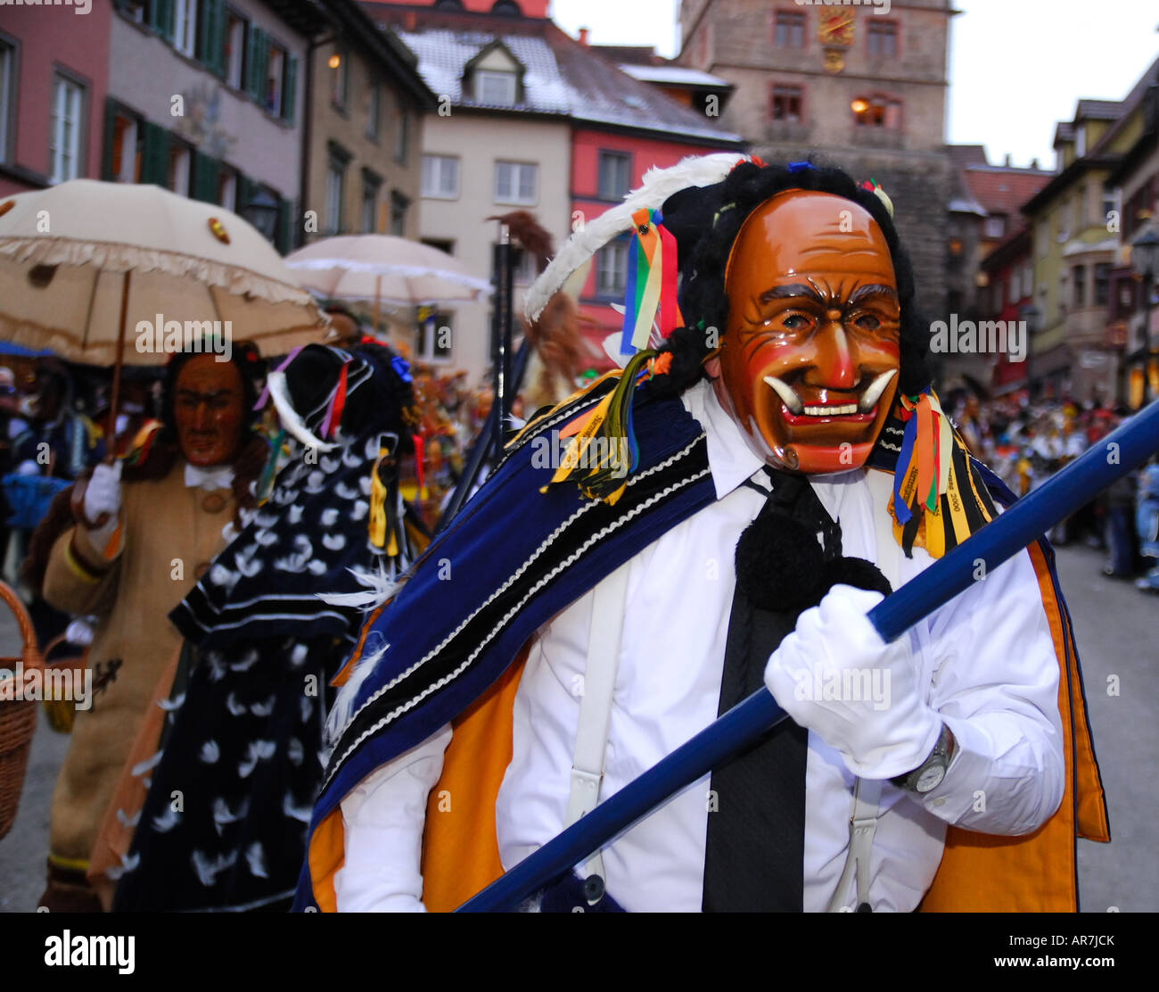 Carnival procession in Rottweil, Black Forest Germany Stock Photo - Alamy
