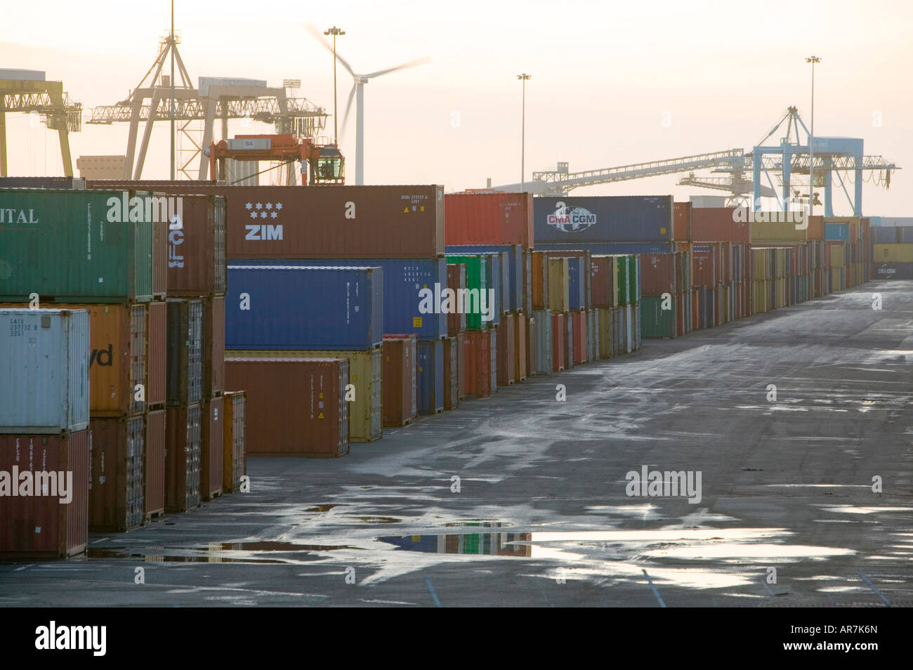Containers in the Port of Liverpool England Stock Photo - Alamy