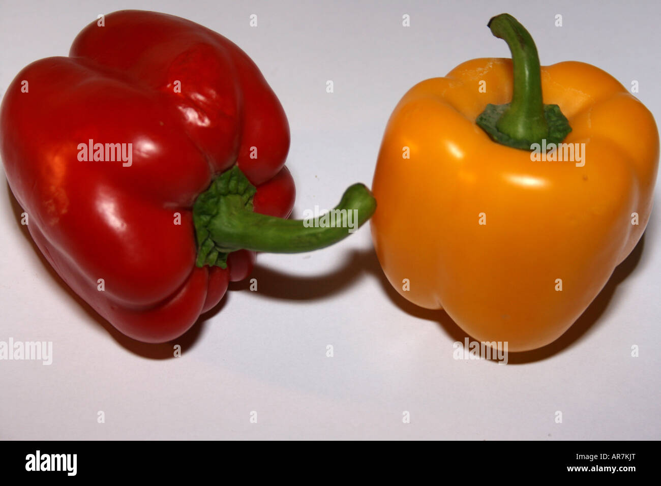A red and yellow pepper Stock Photo - Alamy