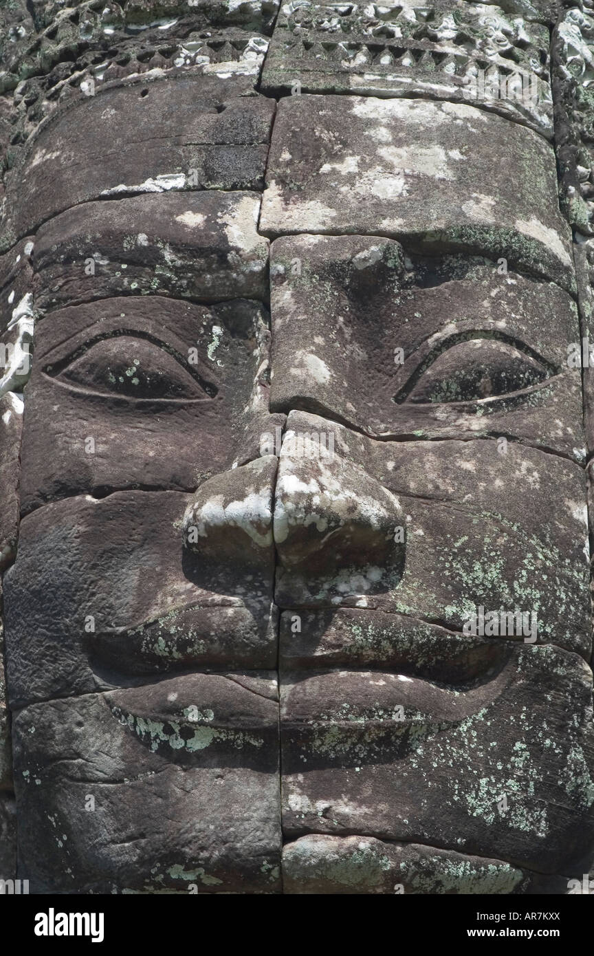 Face of Jayavarman VII on the Bayon Temple, Angkor Thom, Angkor Wat ...