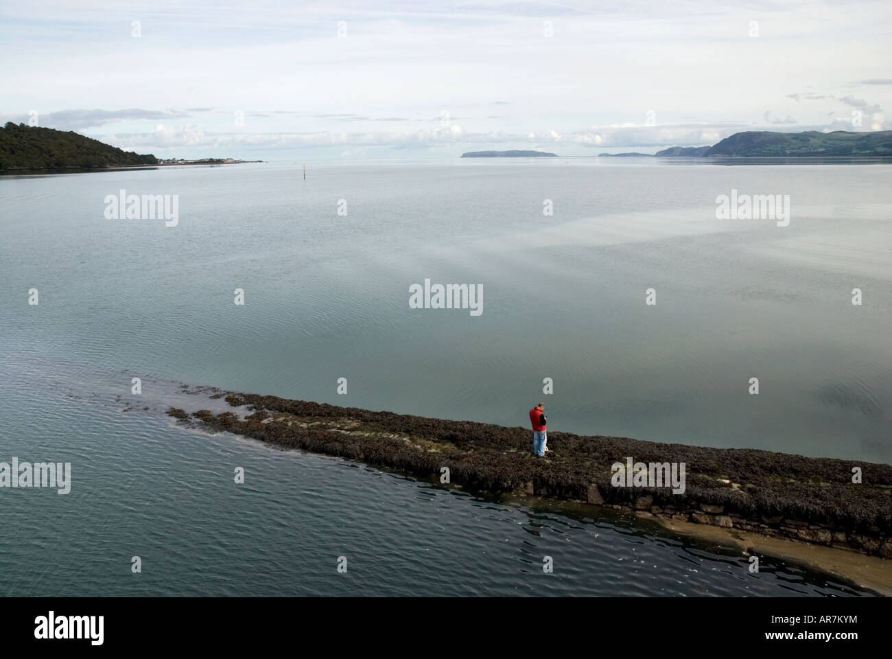 Menai Strait Bangor Gwynedd North Wales Stock Photo - Alamy