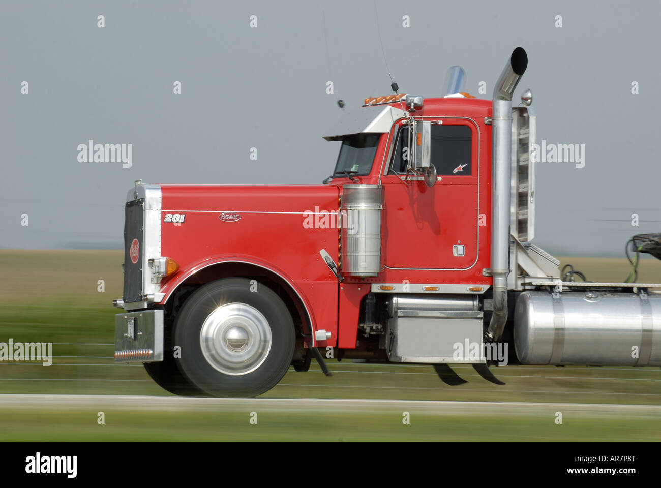 a semi-tractor truck Stock Photo - Alamy