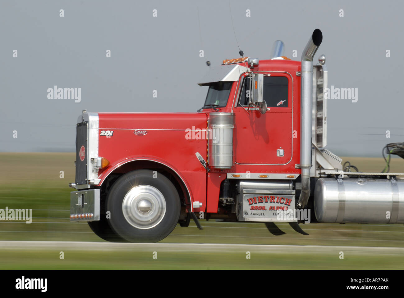 a semi-tractor truck Stock Photo - Alamy