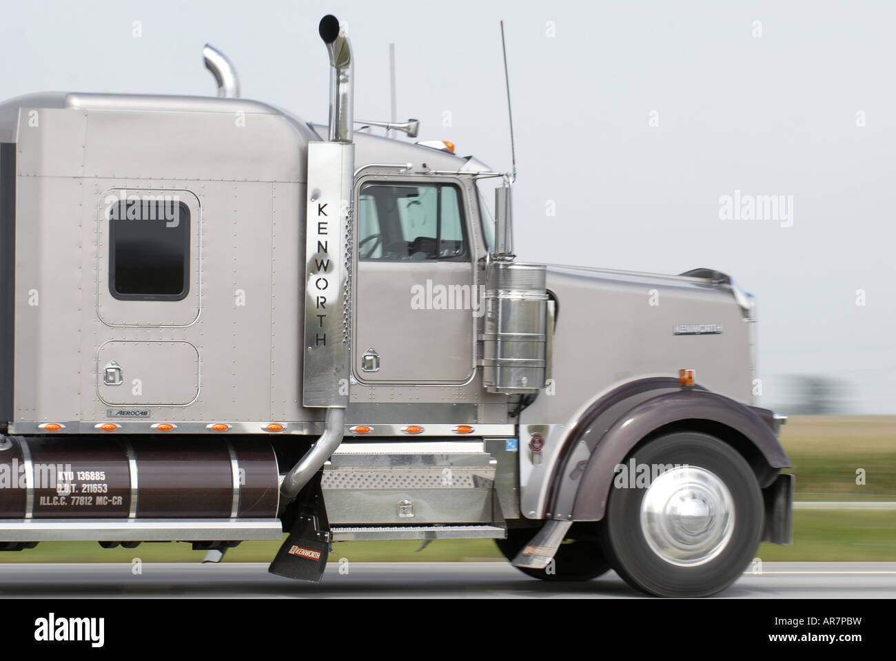 a semi-tractor truck Stock Photo - Alamy