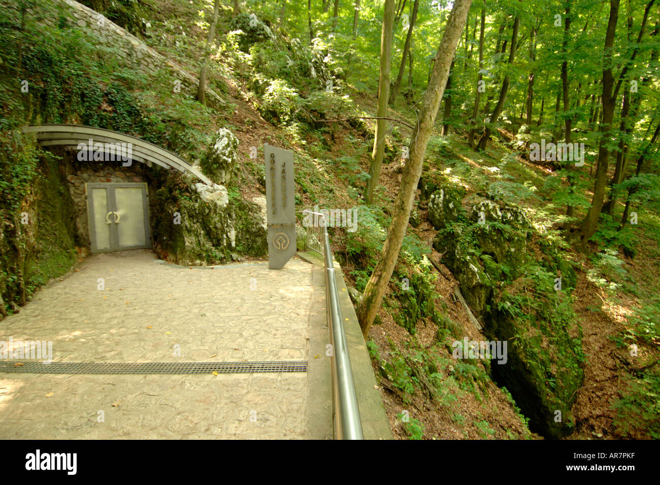 Entrance to the Gombasecká Cave, part of the Silica Gombasek cave ...