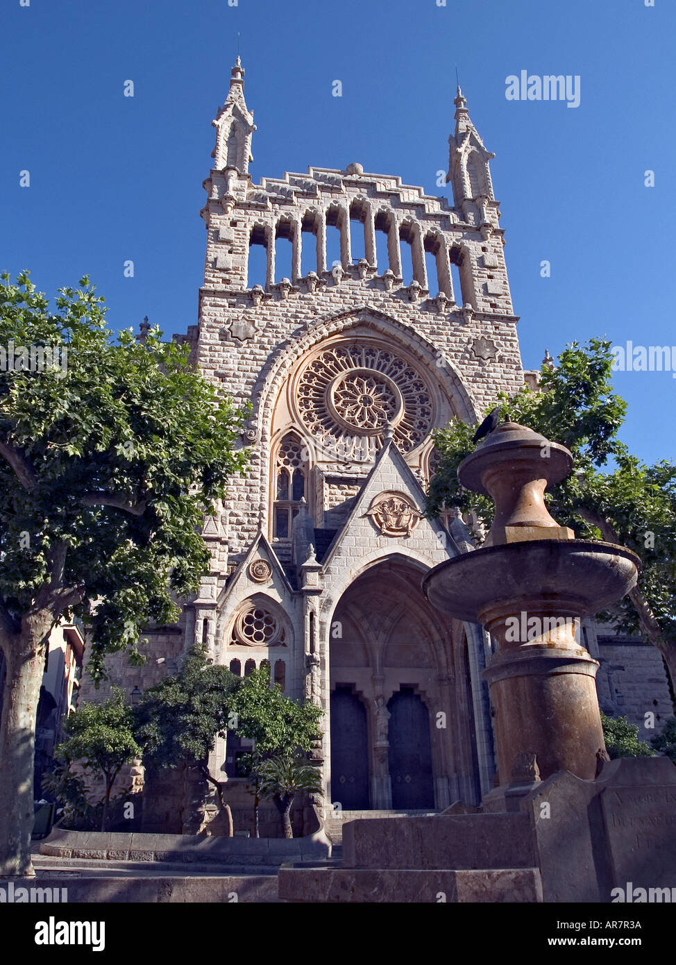Church Soller Mallorca Stock Photo - Alamy