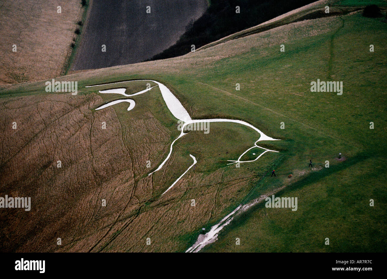 Uffington white horse aerial hi-res stock photography and images - Alamy