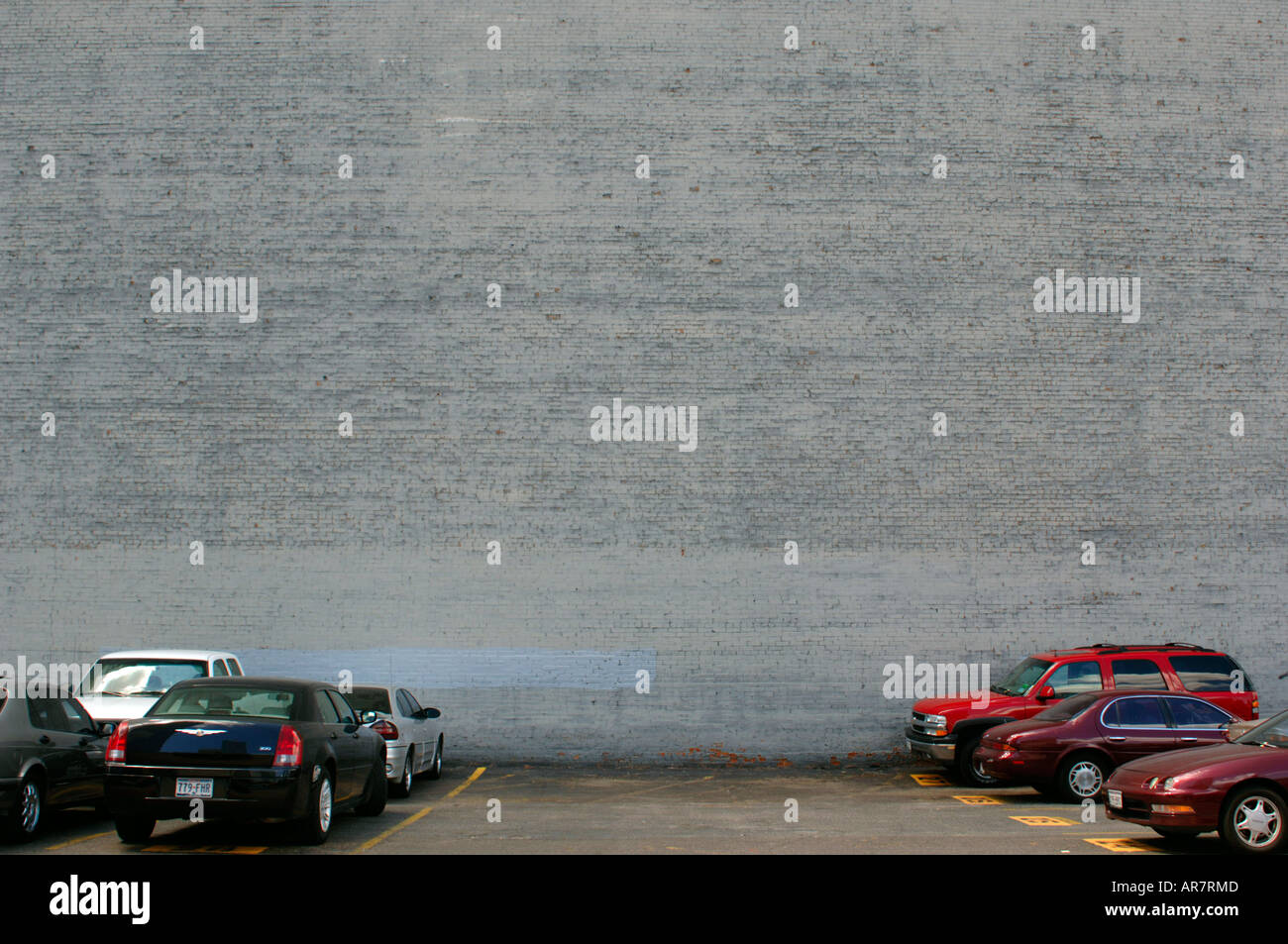 Parking Lot Wall with assorted automobiles Stock Photo - Alamy