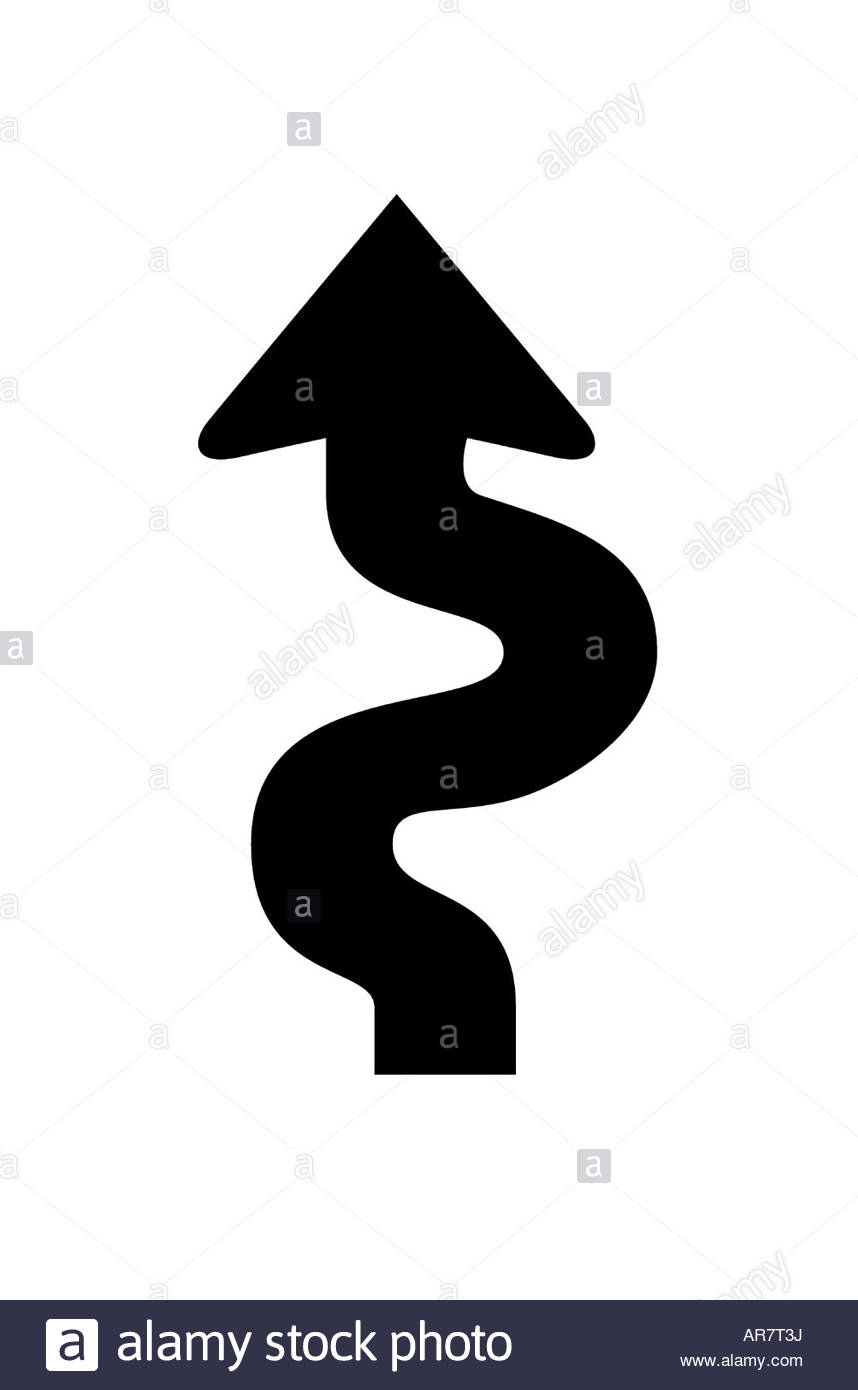 Wavy arrow Black and White Stock Photos & Images - Alamy
