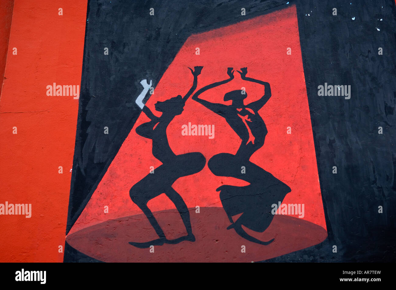 Mural at a nightclub Taolagnaro Fort Dauphin Madagascar Stock Photo - Alamy