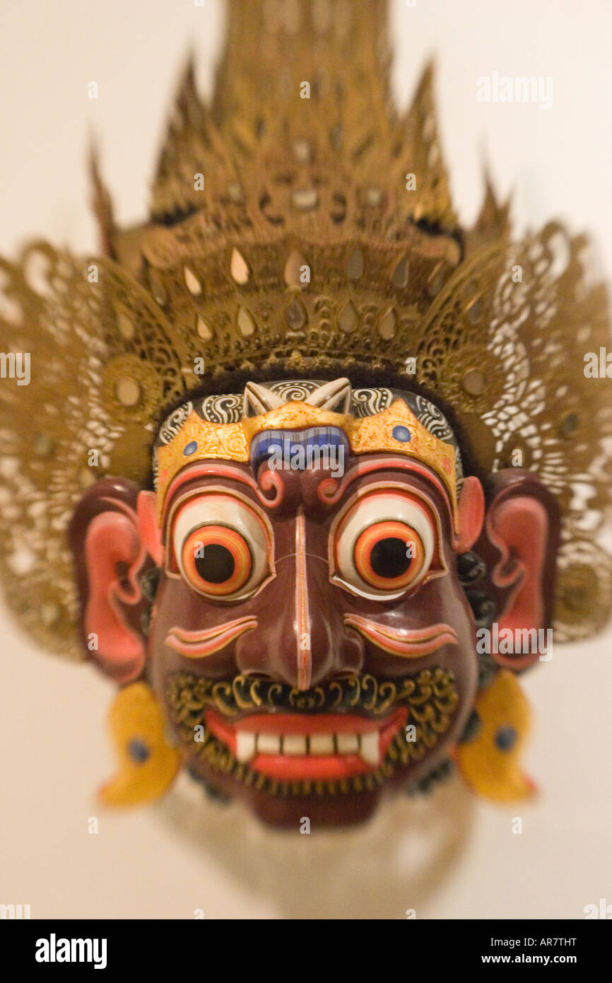 A colorful traditional wooden mask from Bali, Indonesia Stock Photo - Alamy