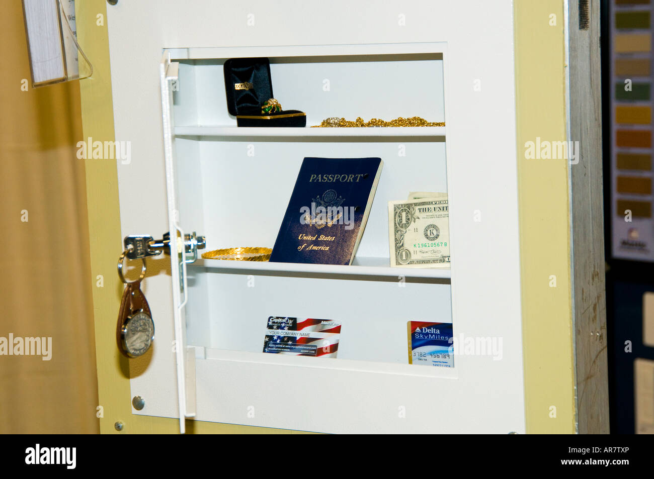 Open Wall Safe Stock Photo - Alamy