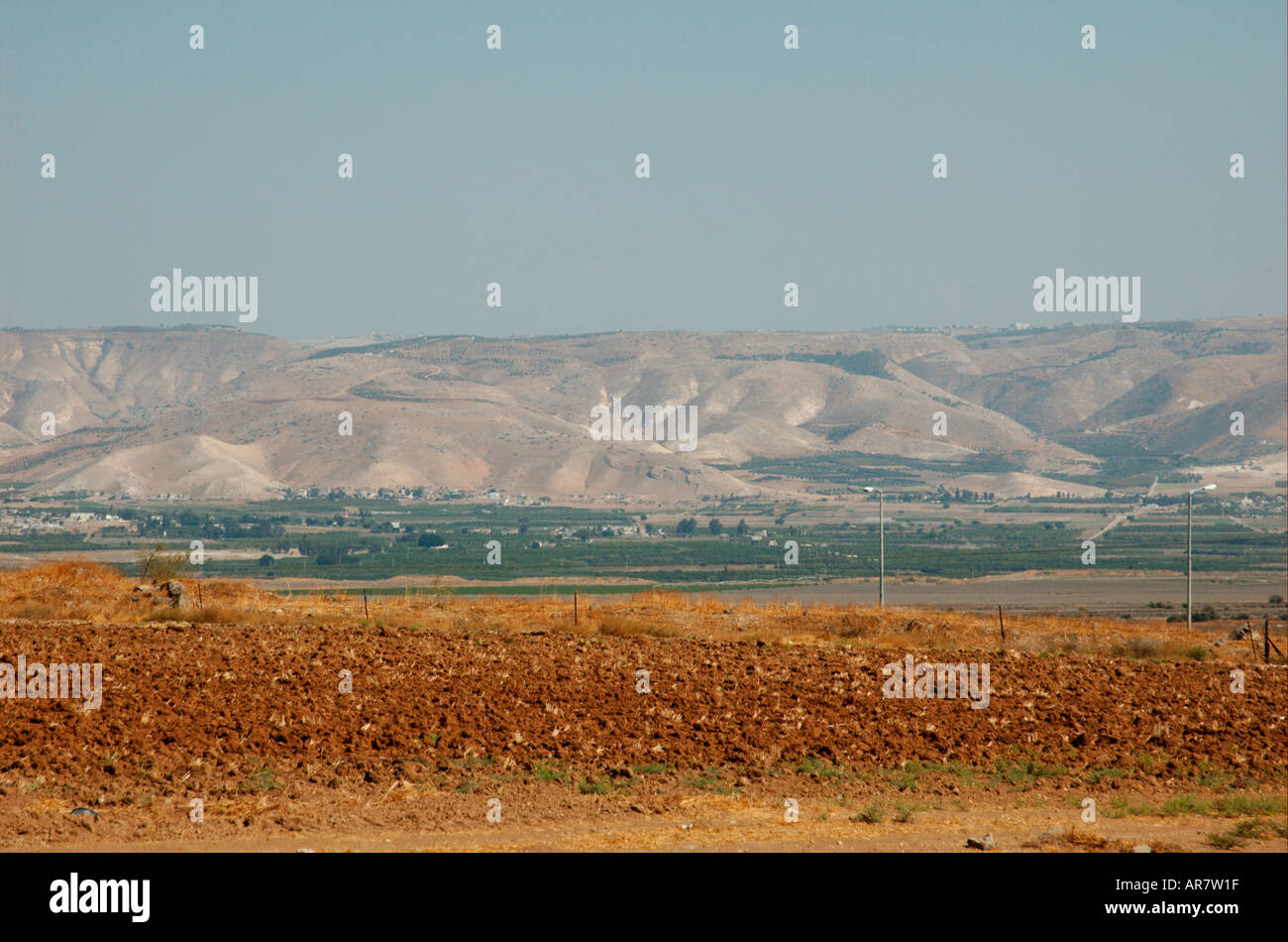 View of the Jordan Valley from the west Israel Stock Photo - Alamy
