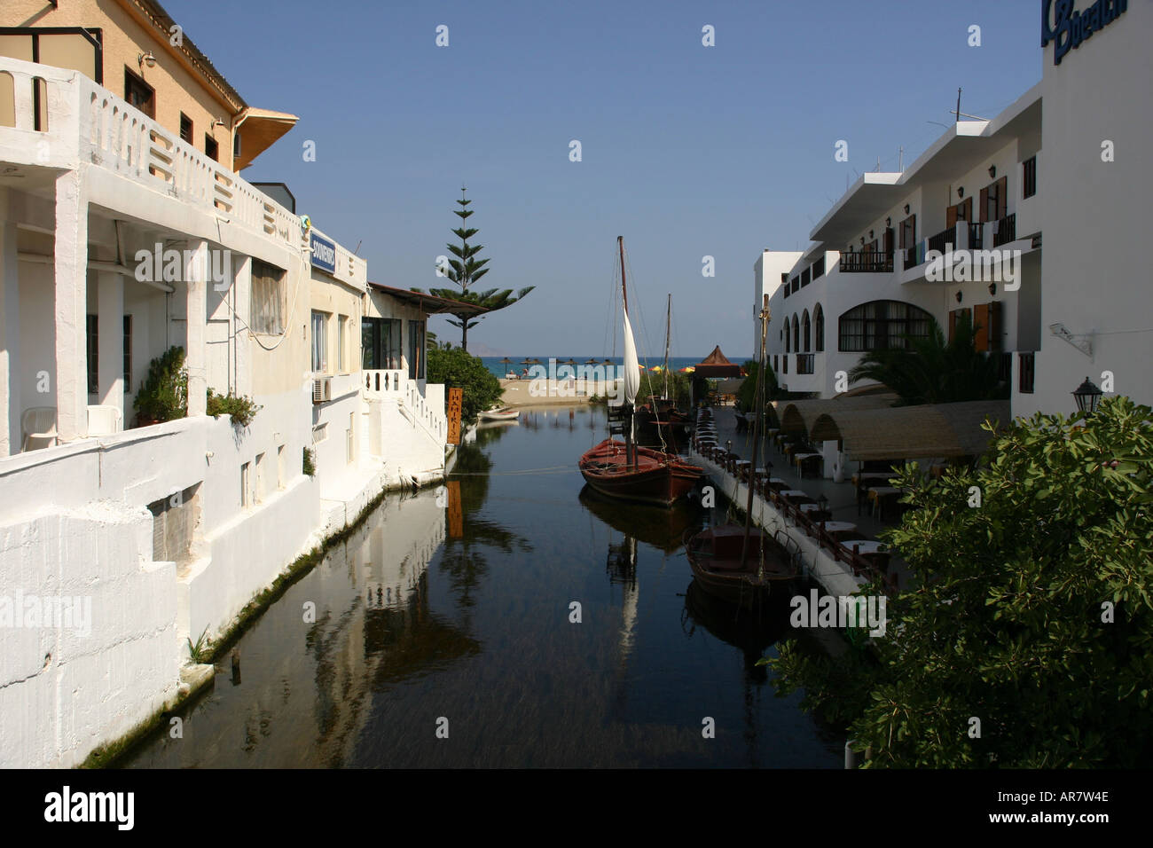Kalives Beach Hotel Crete Stock Photo - Alamy