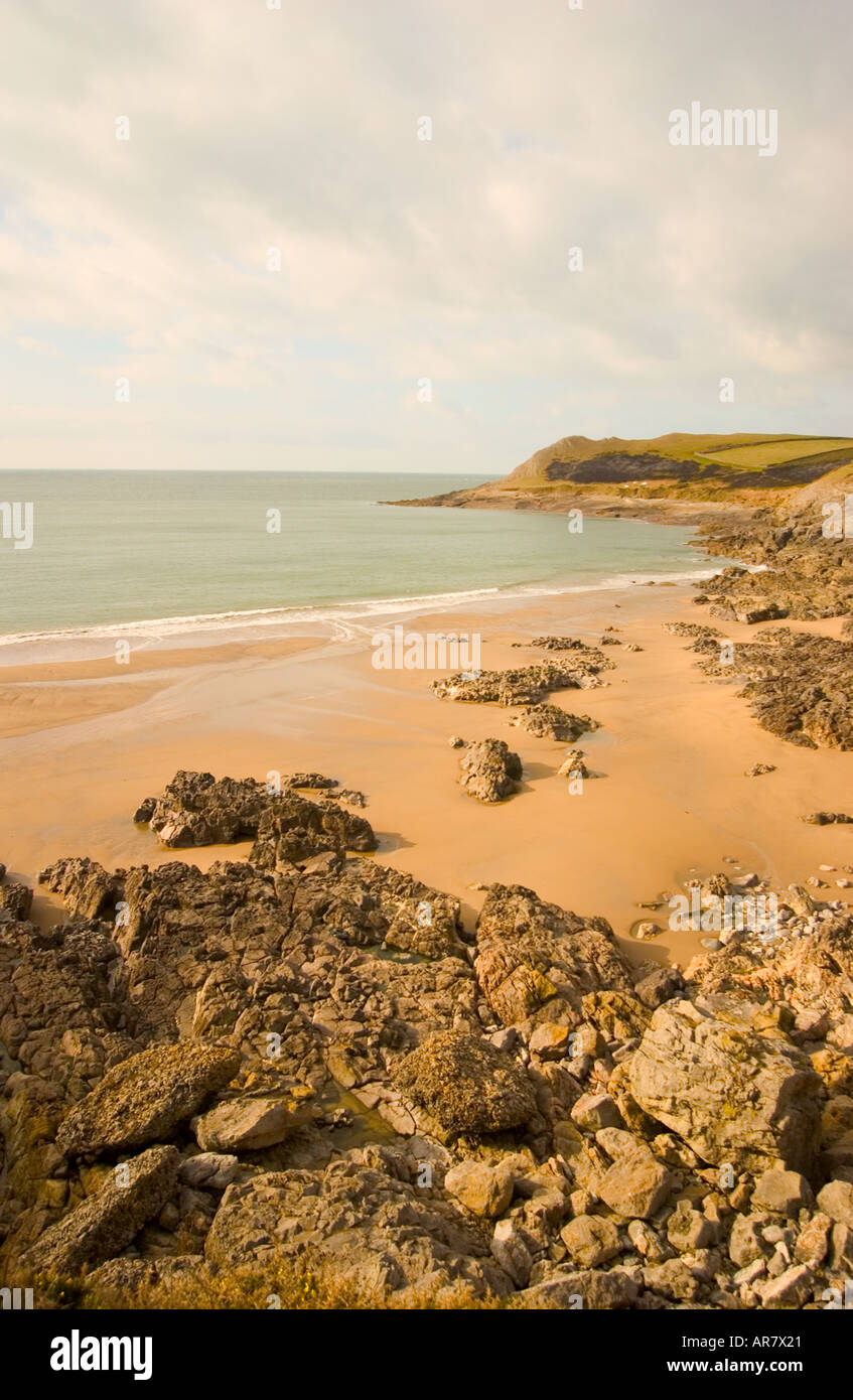 Fall Bay Gower Peninsula looking west PHILLIP ROBERTS Stock Photo - Alamy