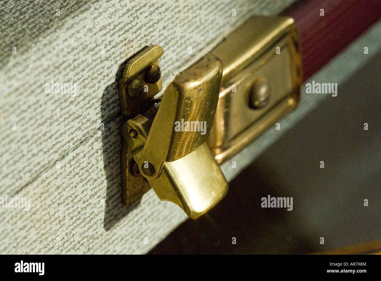 Brass Latch on case Stock Photo - Alamy