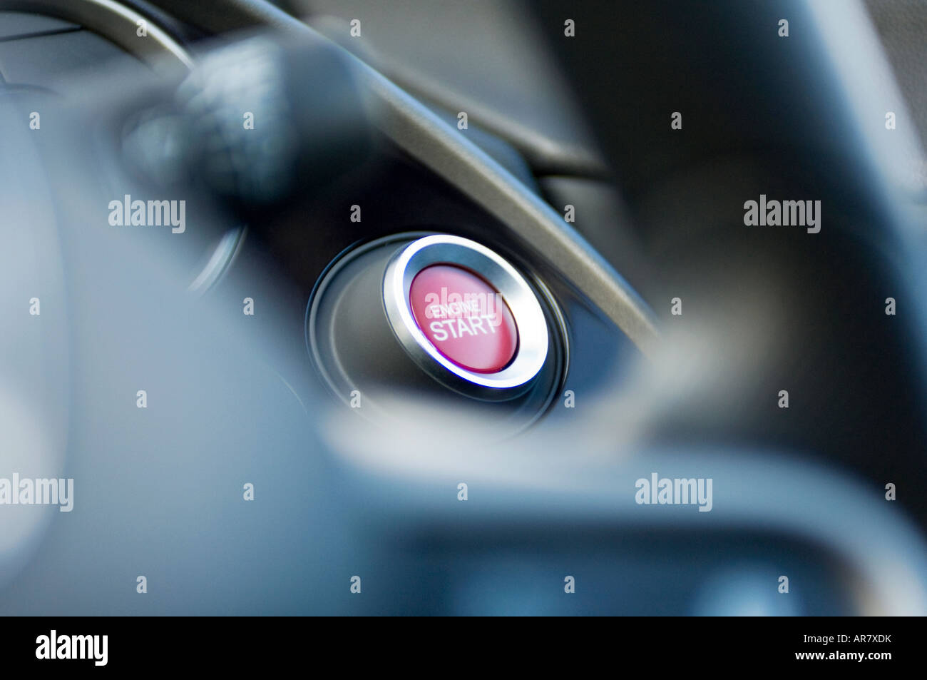 Honda Civic starter button Stock Photo - Alamy
