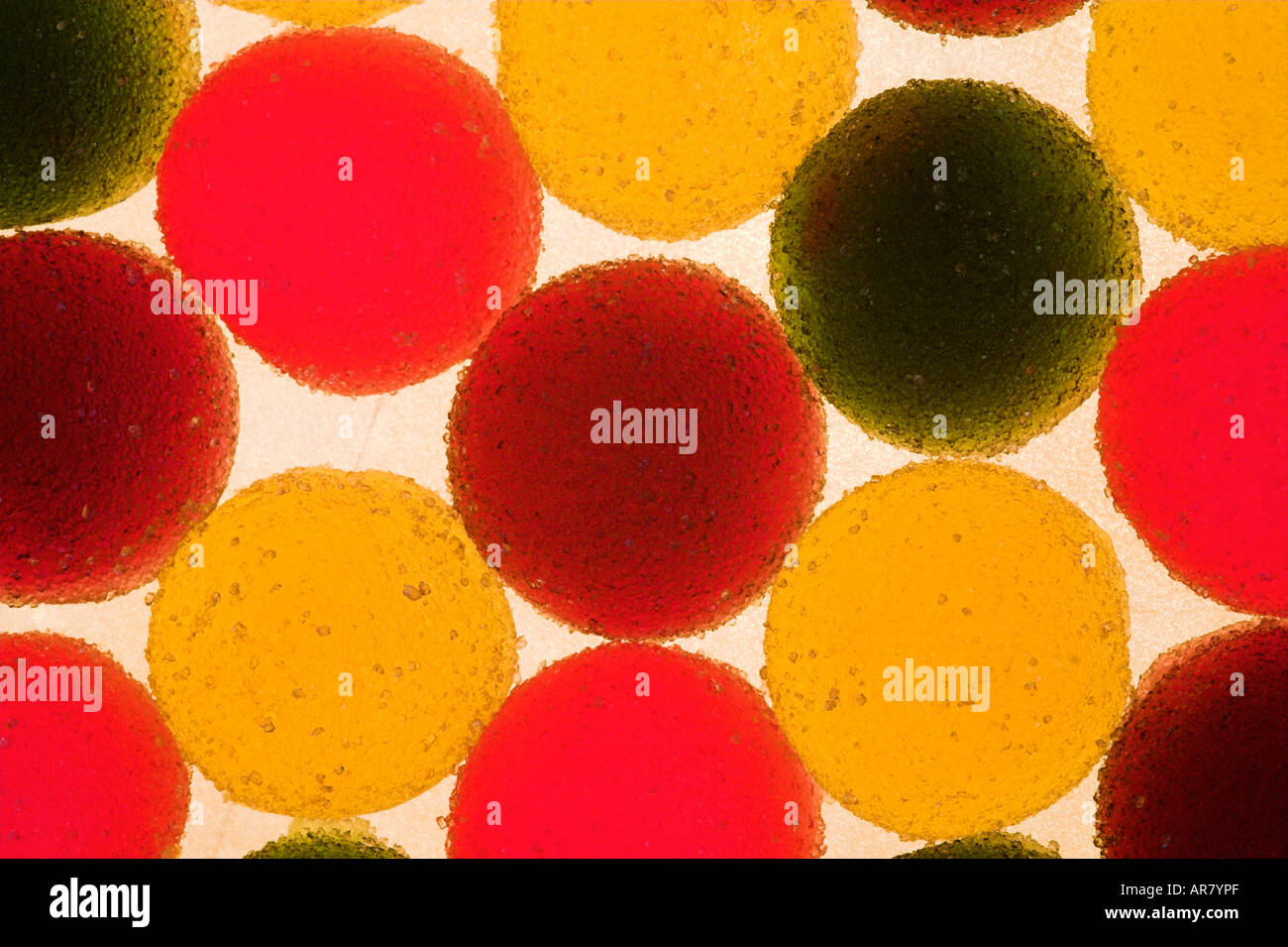 lots of fruit jelly against a white shine background Stock Photo - Alamy