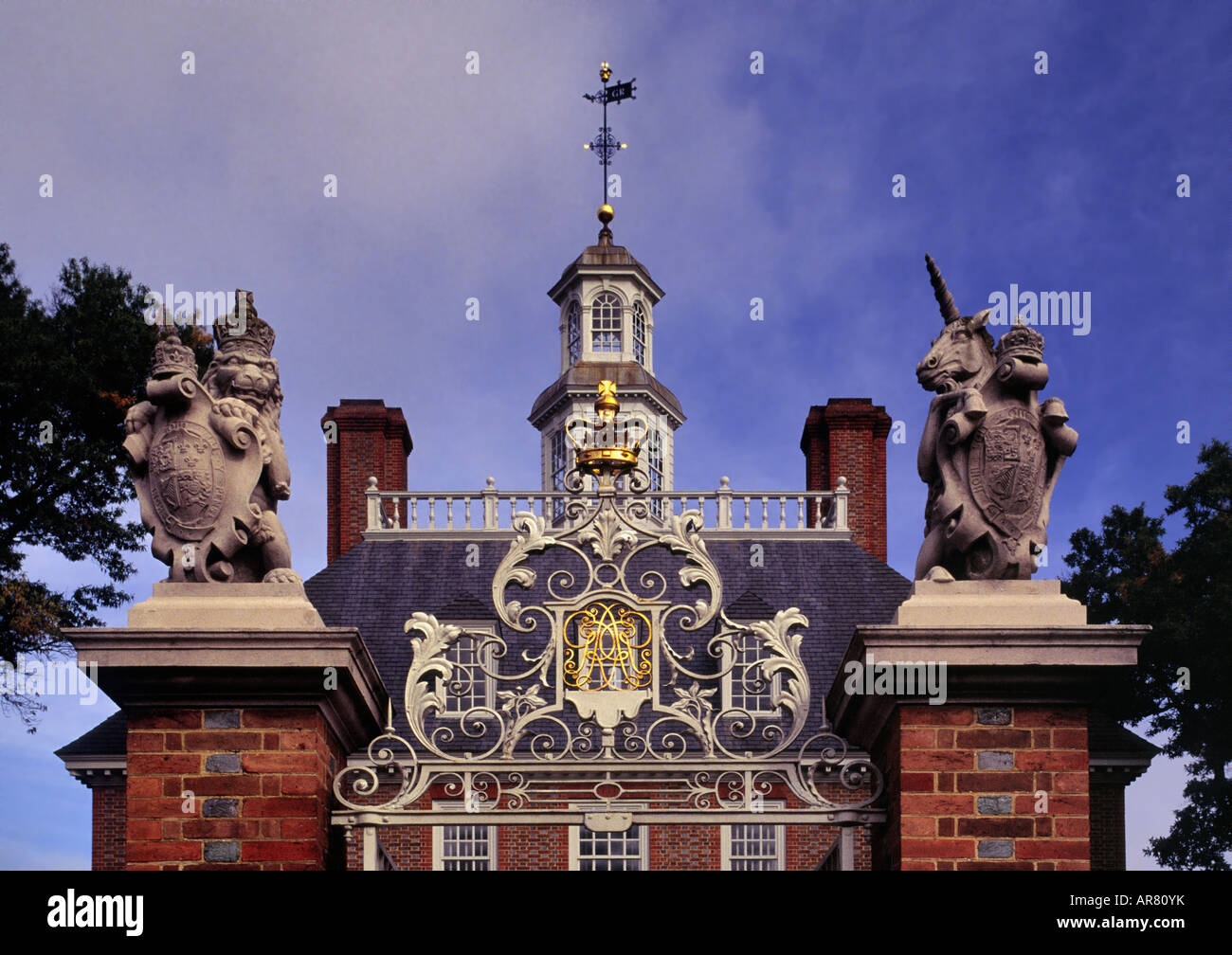 Gate at Governors Palace Williamsburg Virginia USA Stock Photo - Alamy