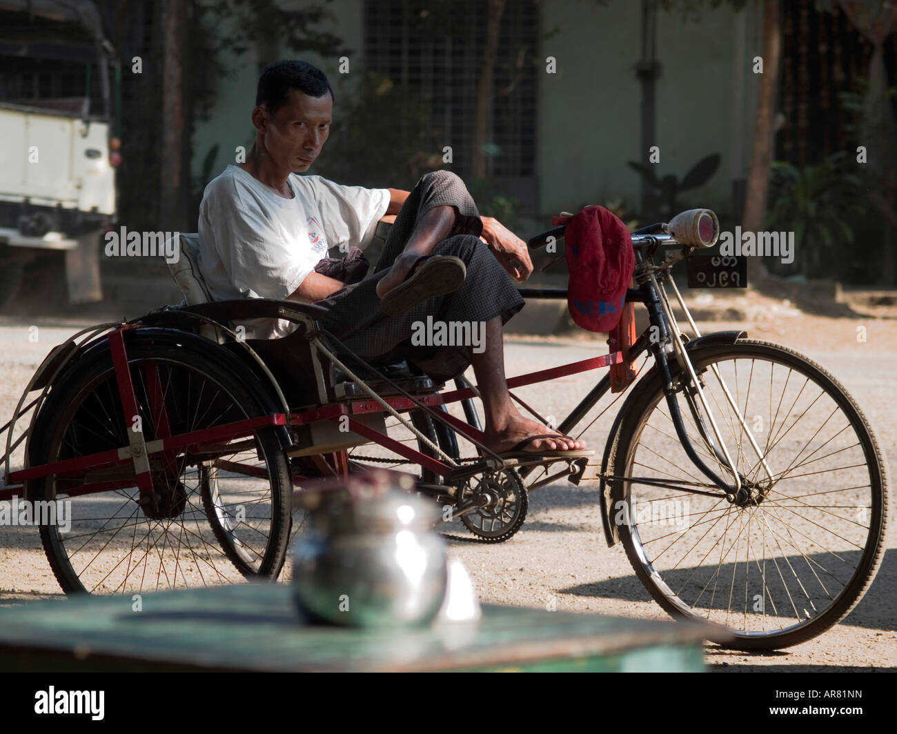 Myanmar rickshaw taxi driver hi-res stock photography and images - Alamy