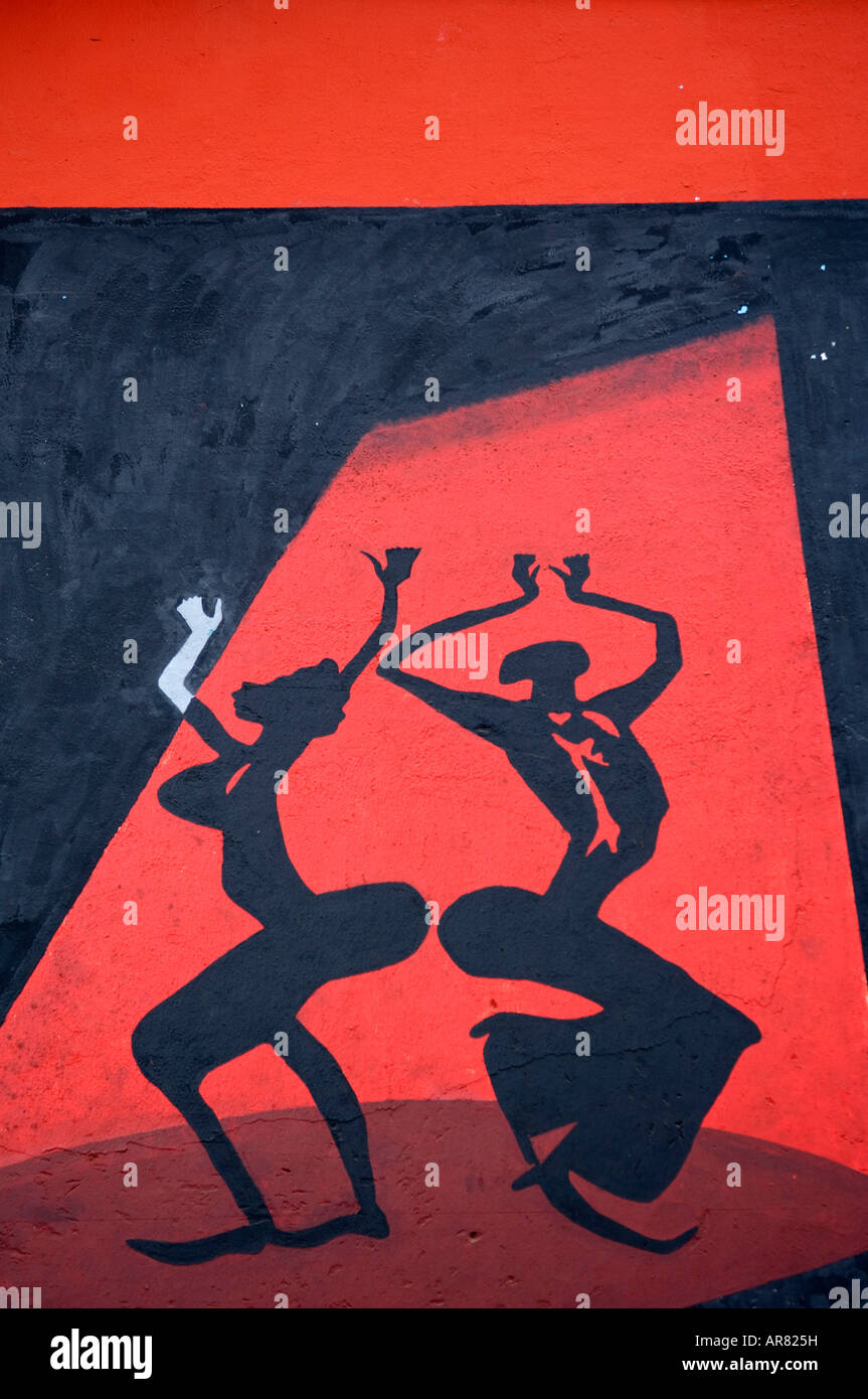 Mural at a nightclub, Taolagnaro, Fort Dauphin, Madagascar Stock Photo ...