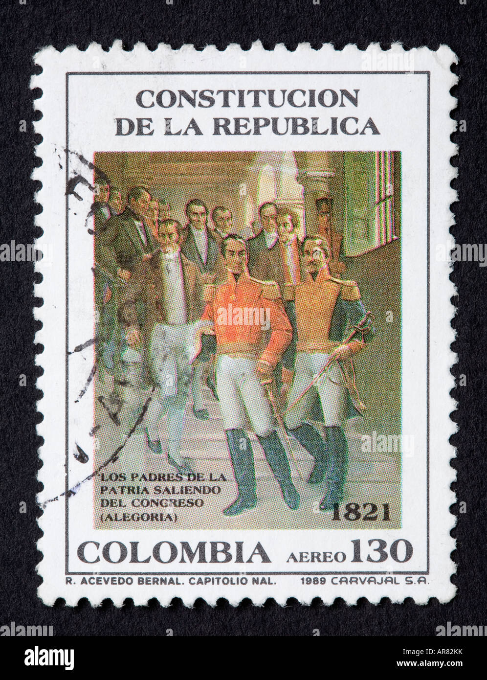 Colombia postage stamp hi-res stock photography and images - Alamy