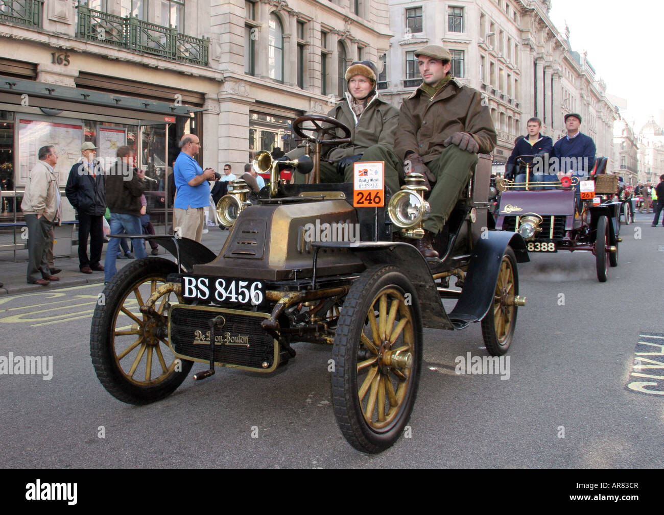 Miss Georgina Wood and passenger driving down Regent Street 1903 De ...