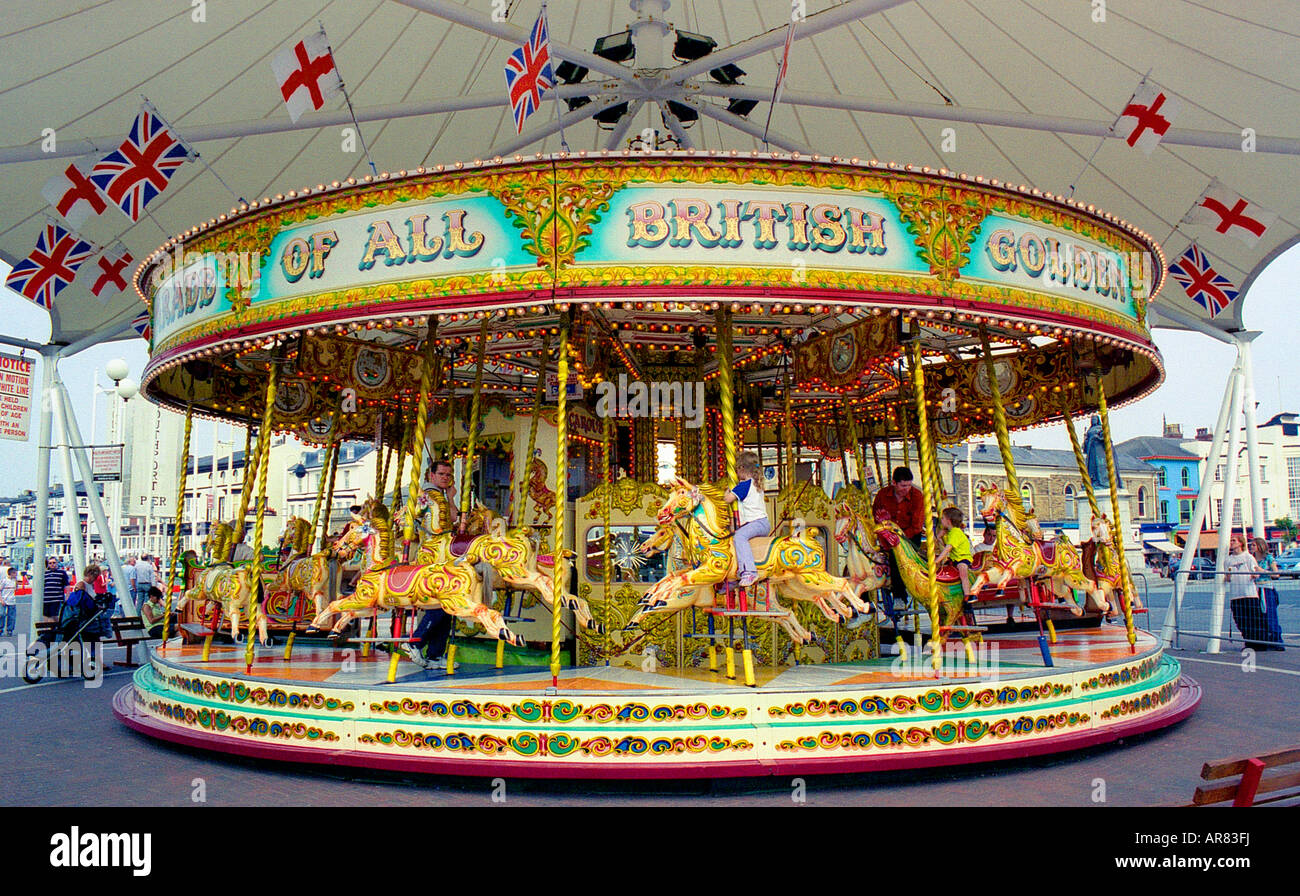 Merry-go-round, Southport, England Stock Photo - Alamy