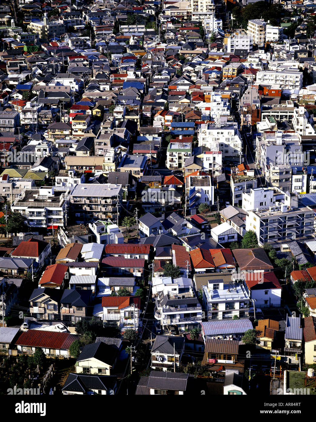 Densely-packed urban housing in central Tokyo Stock Photo - Alamy