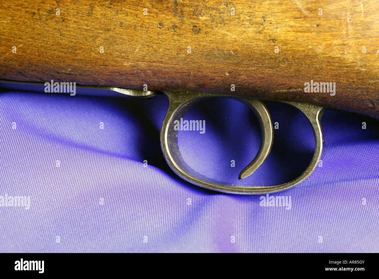 Trigger and trigger guard of an antique Mauser WW1 rifle Stock Photo ...