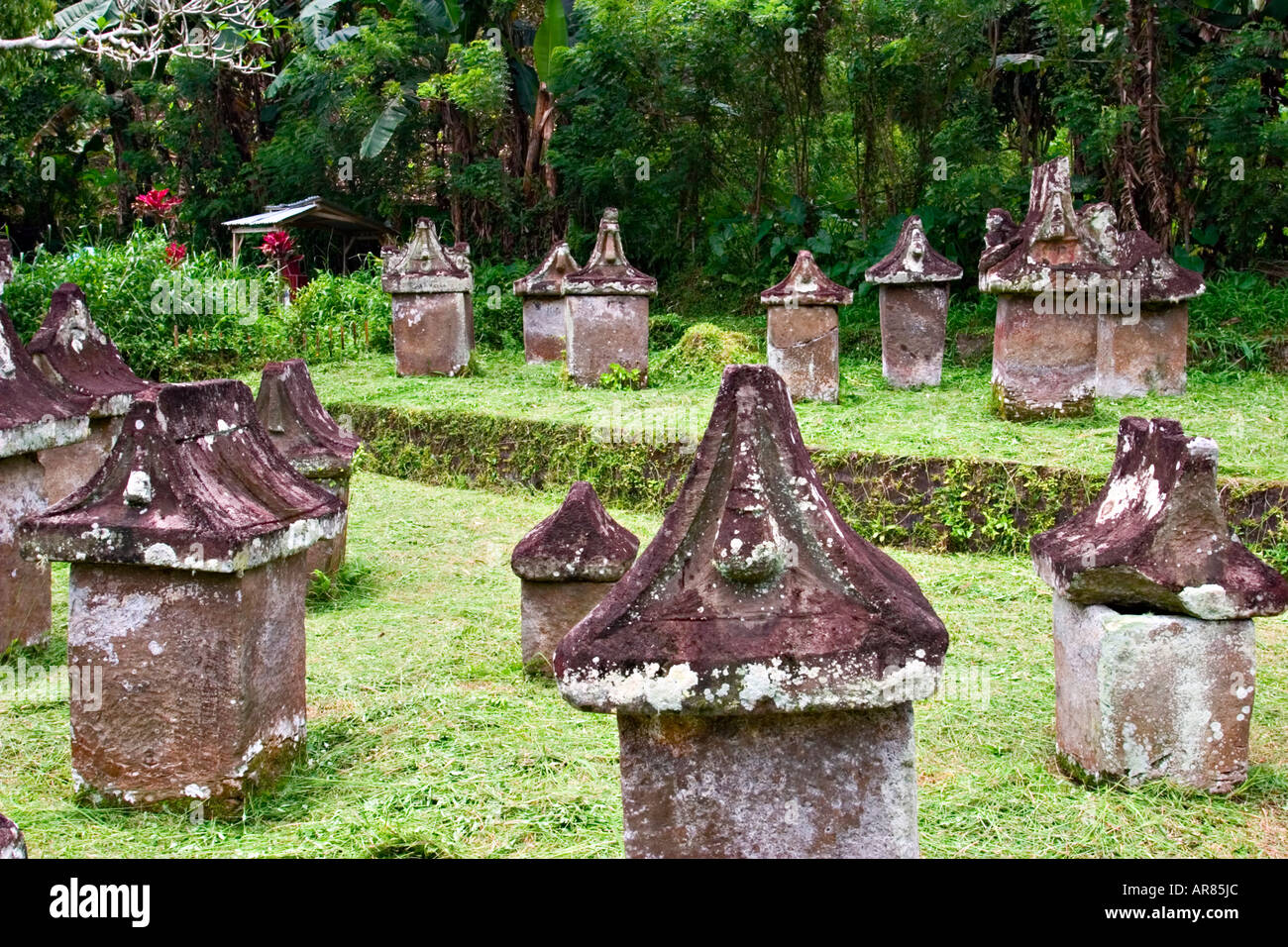 Waruga tombs of Minahasan ancestors in Sawangan village, Sulawesi ...