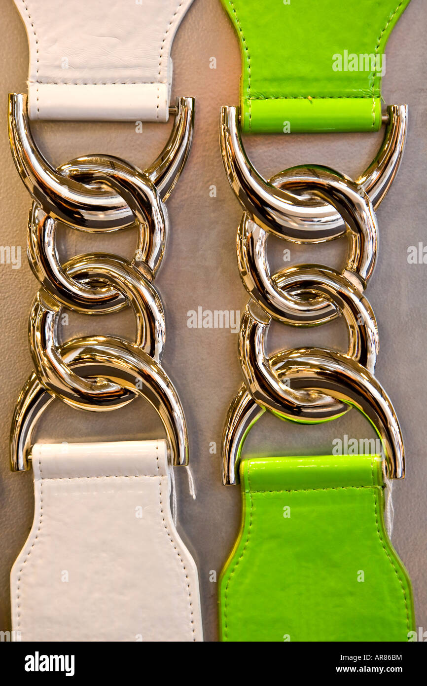 Green leather belts hi-res stock photography and images - Alamy