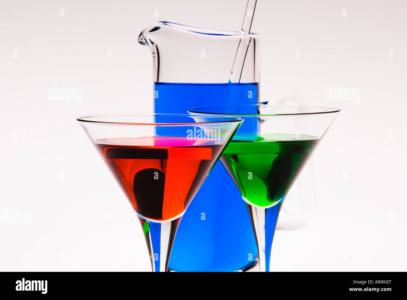 coloured cocktail drinks Stock Photo - Alamy