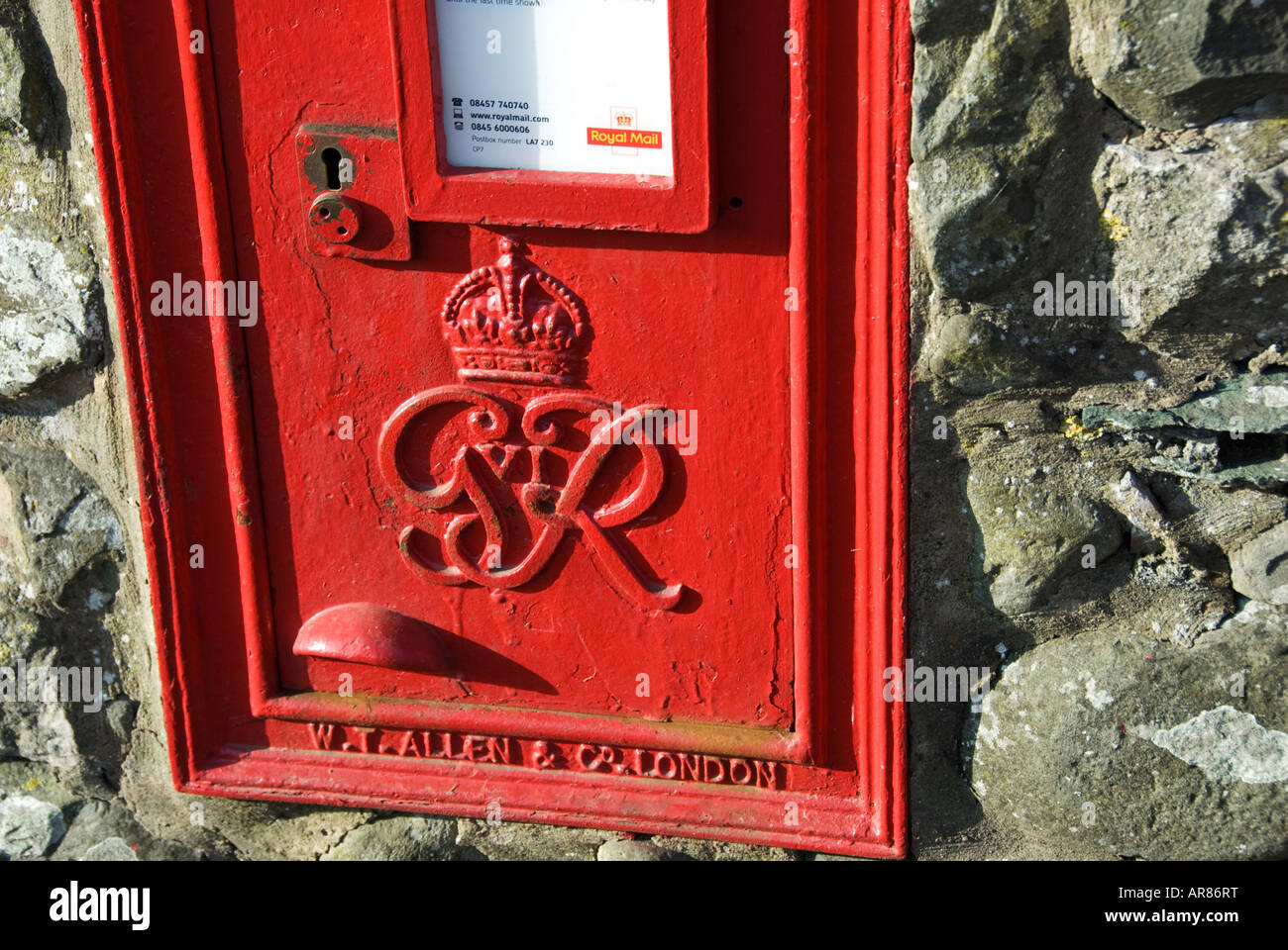 wall mounted post box Stock Photo - Alamy