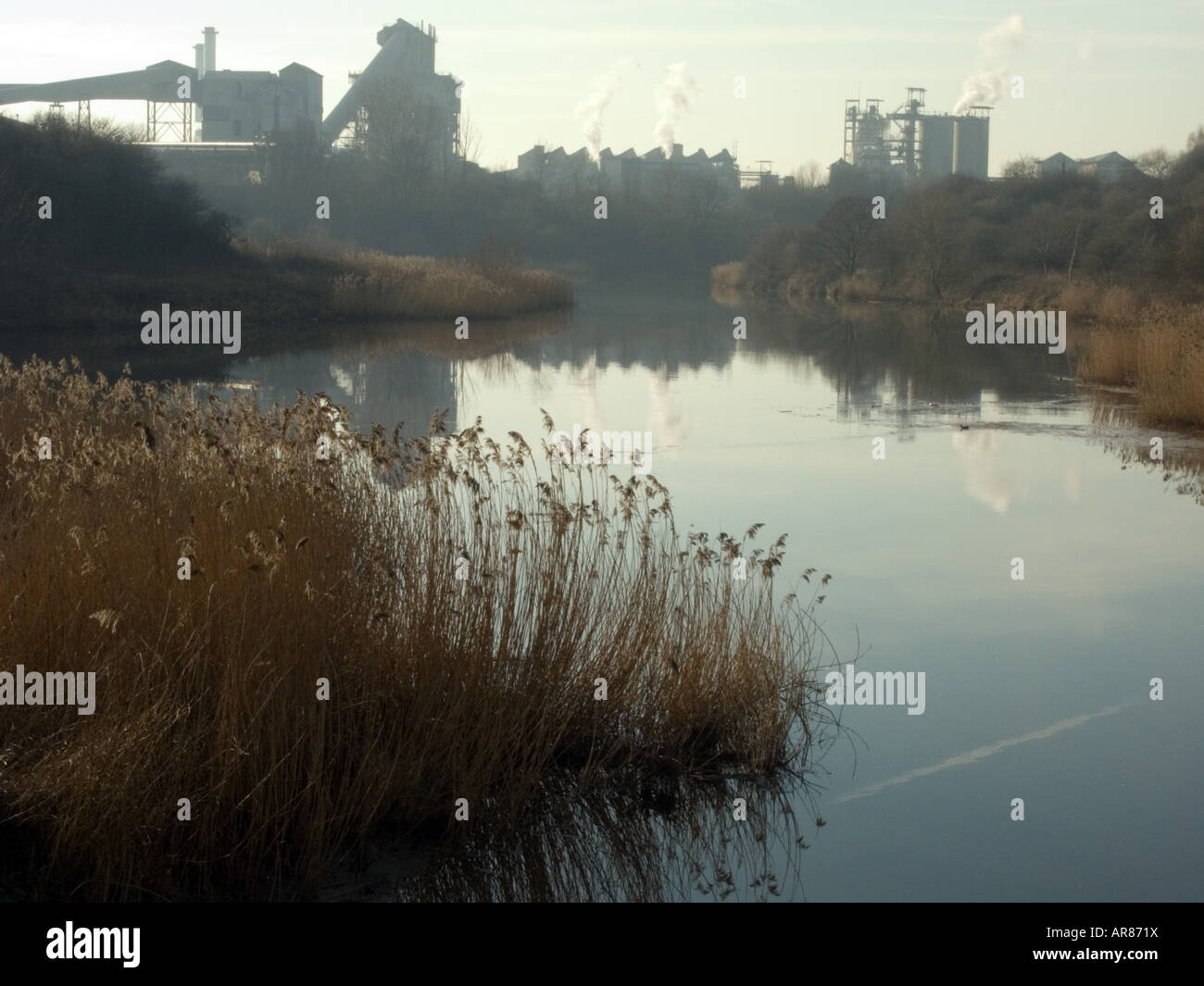 ICI Chemical Works, Winnington and the River Weaver at Northwich Stock ...