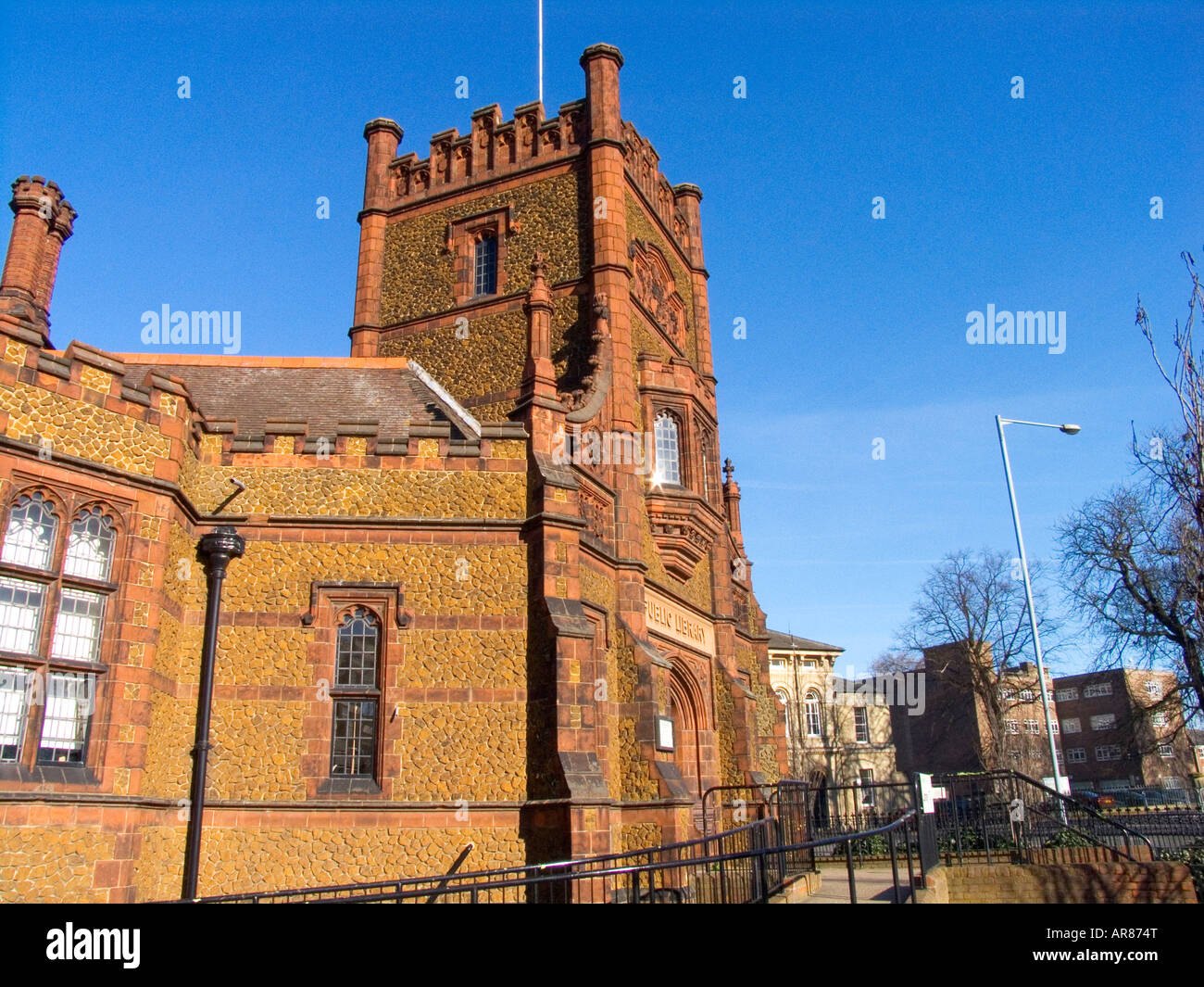 Public Library in Kings Lynn Oblique Stock Photo - Alamy