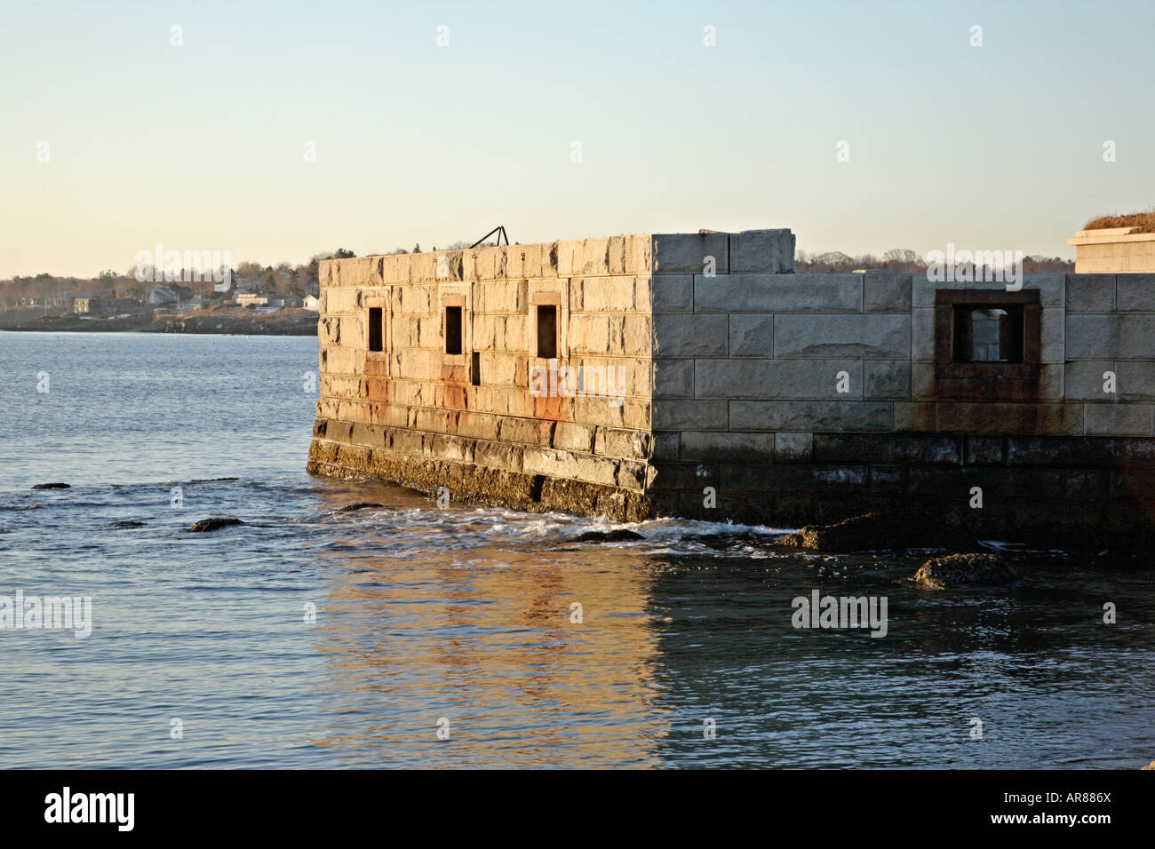 Fort Preble during the winter months Located in South Portland Maine ...