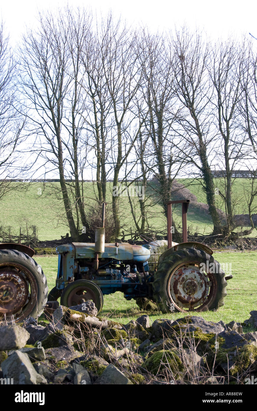 old agricultural tractor Stock Photo - Alamy