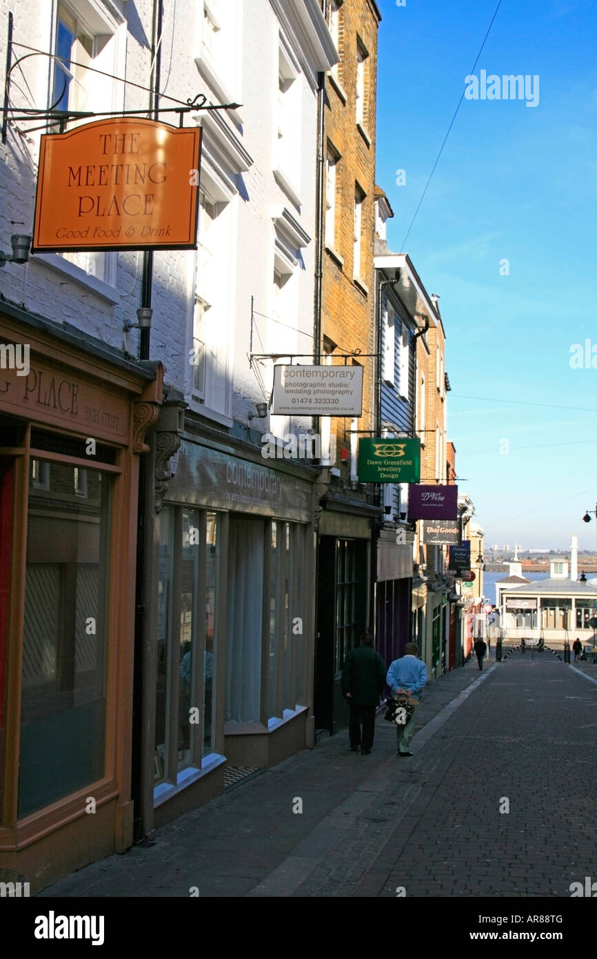 Gravesend town centre heritage quarter shopping street kent england uk ...