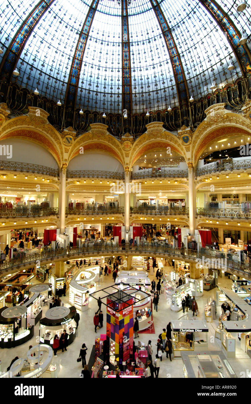 Galeries Lafayette Department store, Paris, France Stock Photo - Alamy