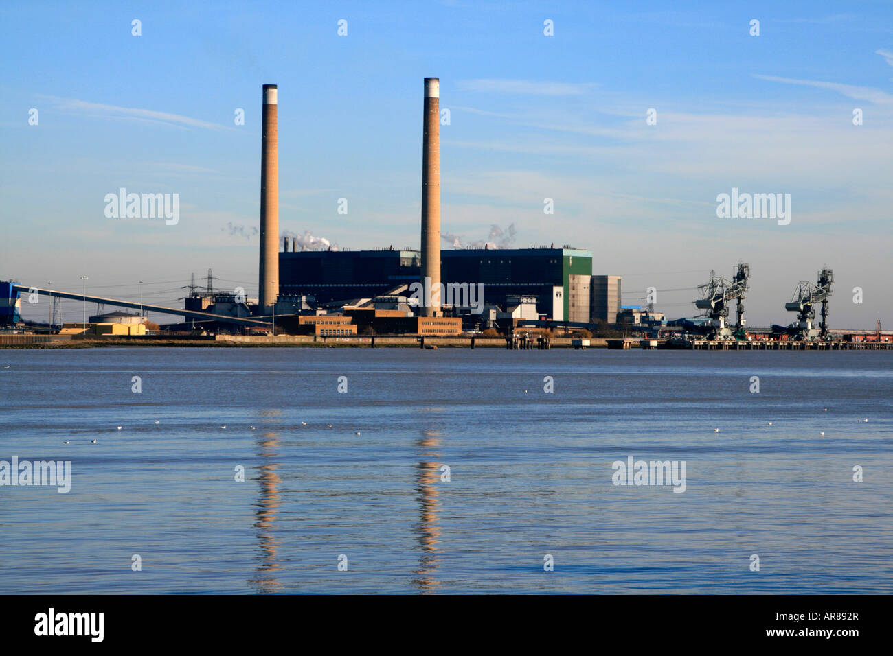 tilbury power station river thames from gravesend england uk gb Stock ...